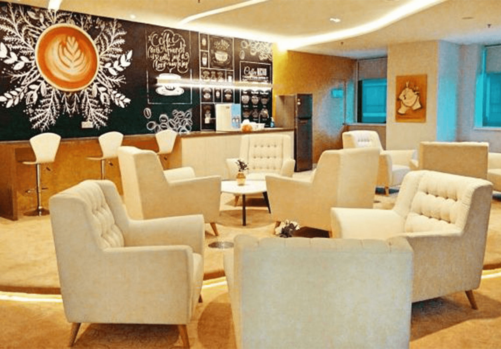 Functional office space by Gusto Gallery with modern luxurious features ...
