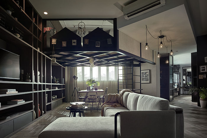 Impressive open-concept loft design at Verve Suites KL South ...