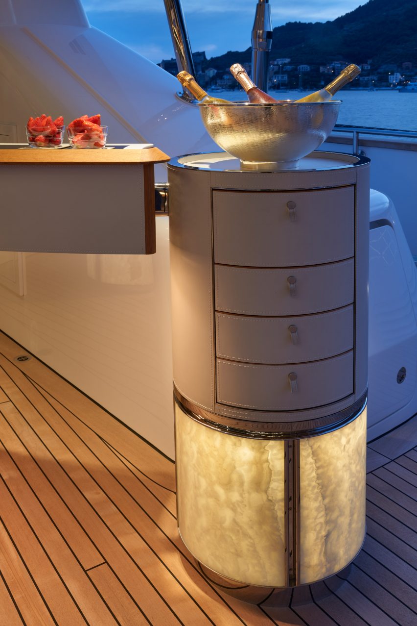 Dante Benini uses Antolini stone to clad the interior of Perini Navi ...