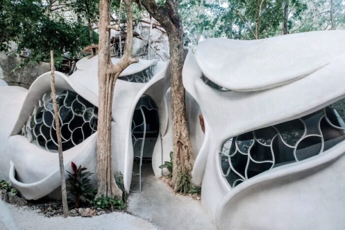 Roth Architecture creates office in Tulum with “insect wing” forms ...