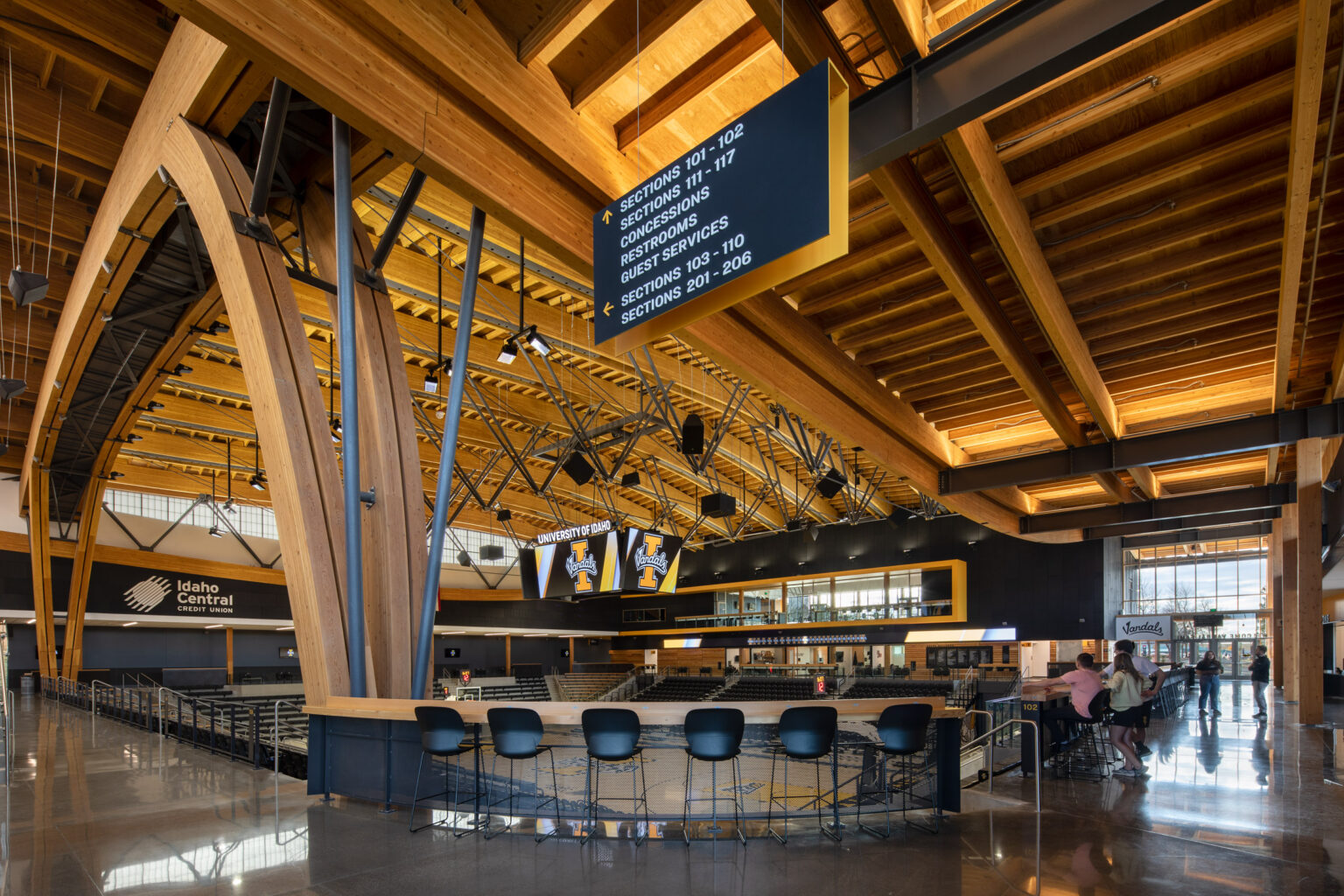 Opsis Architecture “breaks with convention” for mass-timber Idaho arena ...