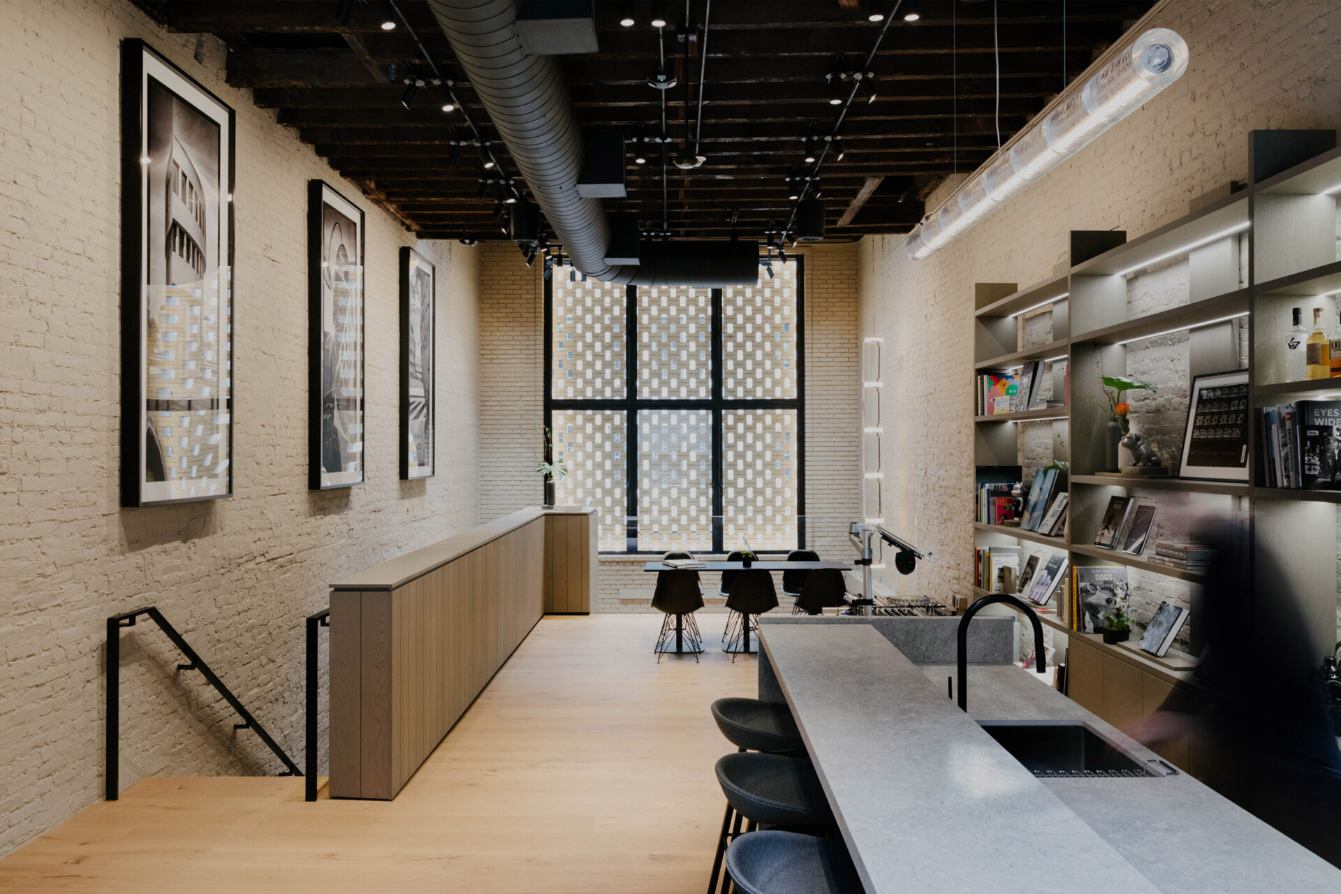 Brick lattice fronts Leica store in New York by Format Architecture ...