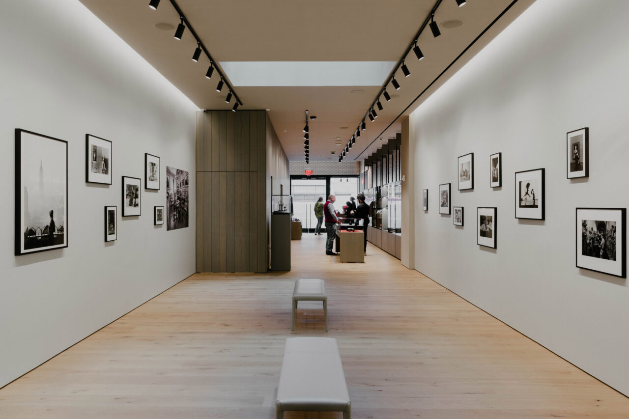 Brick lattice fronts Leica store in New York by Format Architecture ...